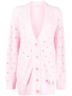 Philosophy Di Lorenzo Serafini Embellished Knitted Cardigan - Pink