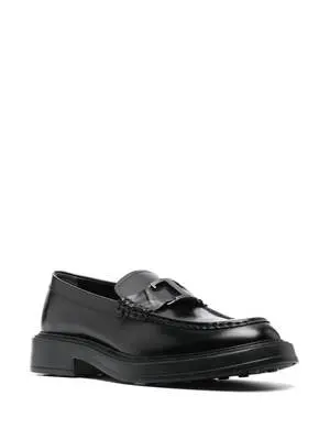 TOD'S Logo-plaque Leather Loafers