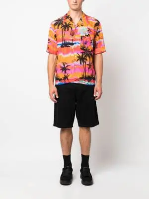Palm Angels Palm Tree-print Shirt - Pink