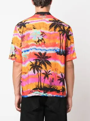 Palm Angels Palm Tree-print Shirt - Pink