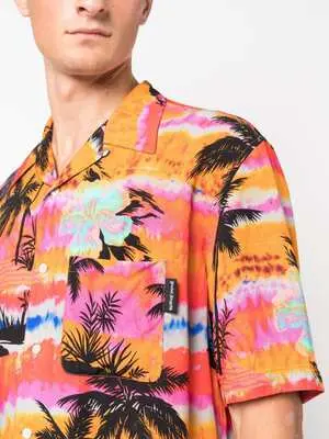 Palm Angels Palm Tree-print Shirt - Pink