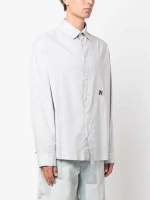 Palm Angels Monogram-embroidered Striped Shirt