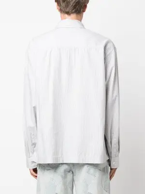 Palm Angels Monogram-embroidered Striped Shirt