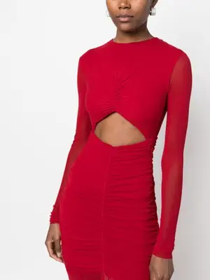 Philosophy Di Lorenzo Serafini Ruched Cut-out Maxi Dress