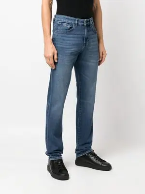 BOSS Tapered-leg Mid-rise Jeans - Blue