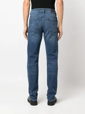 BOSS Tapered-leg Mid-rise Jeans - Blue