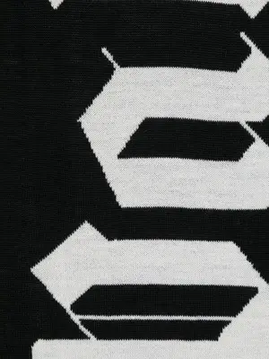 Palm Angels Logo-jacquard Wool-blend Scarf