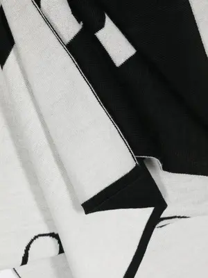 Palm Angels Logo-jacquard Wool-blend Scarf