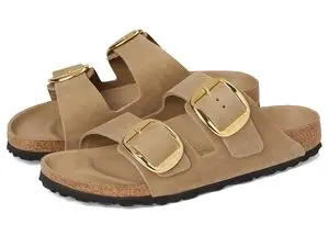 BIRKENSTOCK Arizona Big Buckle Oiled Leather Sandals - Brown