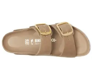 BIRKENSTOCK Arizona Big Buckle Oiled Leather Sandals - Brown