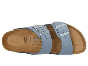 BIRKENSTOCK Arizona Nubuck Leather Sandals - Blue
