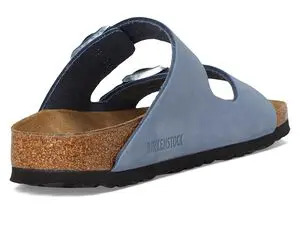 BIRKENSTOCK Arizona Nubuck Leather Sandals - Blue