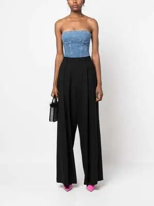 Giuseppe Di Morabito High-waisted Wool-blend Trousers - Black