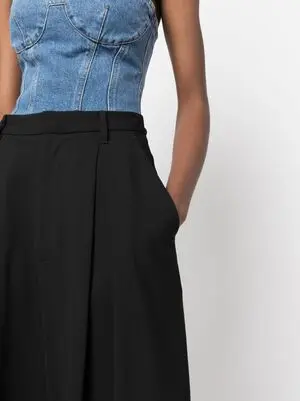 Giuseppe Di Morabito High-waisted Wool-blend Trousers - Black