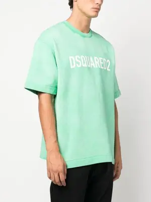 Dsquared2 Drop-shoulder Cotton T-shirt - Green