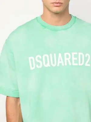 Dsquared2 Drop-shoulder Cotton T-shirt - Green