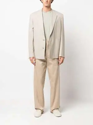 LANVIN Twisted Cotton Chino Trousers