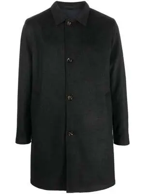 KIRED Long-sleeve Cashmere Trench Coat - Grey