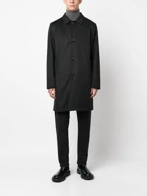 KIRED Long-sleeve Cashmere Trench Coat - Grey