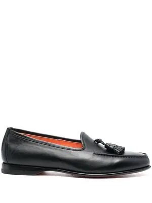 Santoni Andrea Tassel Loafers - Black