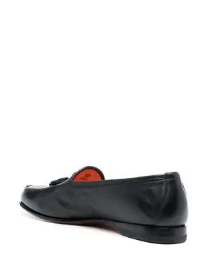 Santoni Andrea Tassel Loafers - Black