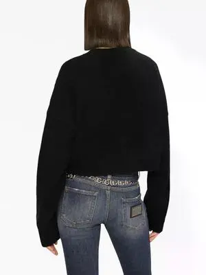 Dolce & Gabbana Logo Plaque Cropped Jumper