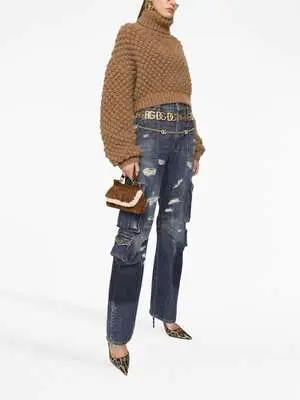 Dolce & Gabbana Roll-neck Cropped Jumper