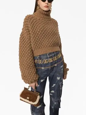Dolce & Gabbana Roll-neck Cropped Jumper
