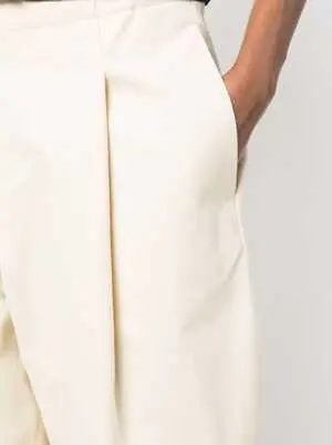 Studio Nicholson High-waisted Wide-leg Trousers - White