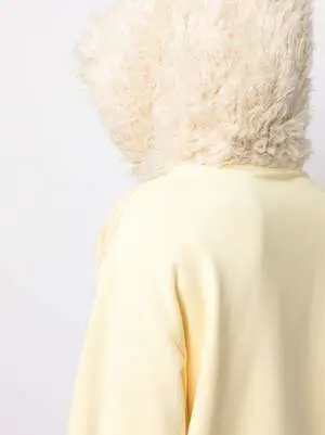 Marni Cotton Blend Faux Fur Trimmed Hoodie