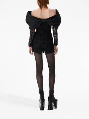 Nina Ricci Oversized Bow Tulle Dress