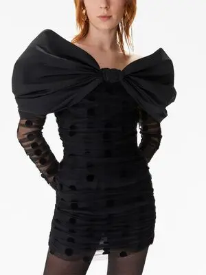 Nina Ricci Oversized Bow Tulle Dress