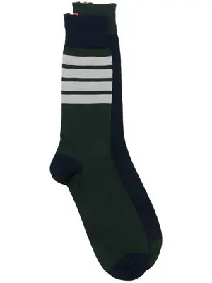 Thom Browne 4-bar Stripe Mid-calf Socks - Green