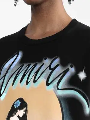 Amiri Illustration-print Cotton T-shirt - Black