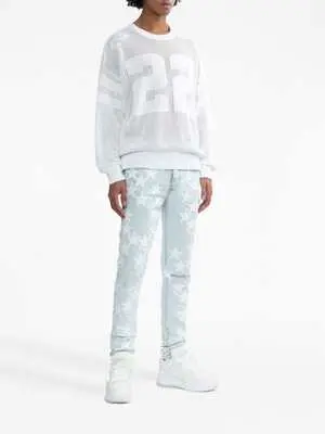 Amiri X Chemist Leather-stars Skinny Jeans
