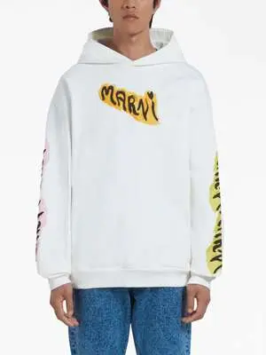 Marni Graffiti-print Cotton Hoodie