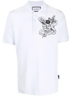 Philipp Plein Snake Cotton Polo Shirt