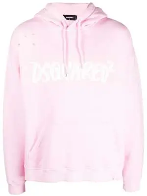 Dsquared2 Distressed-finish Cotton Hoodie