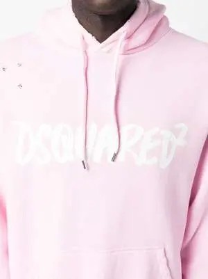Dsquared2 Distressed-finish Cotton Hoodie