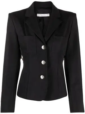 Alessandra Rich Wool-blend Blazer With Lace-up Detail