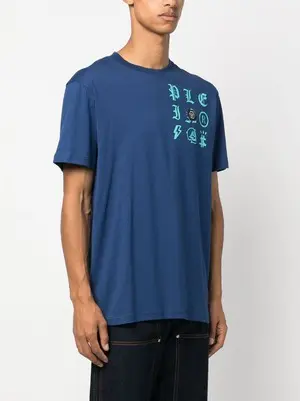 Philipp Plein Gothic Plein Logo-print T-shirt - Blue