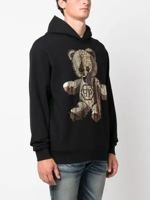 Philipp Plein Rhinestone-embellished Teddy Bear Hoodie