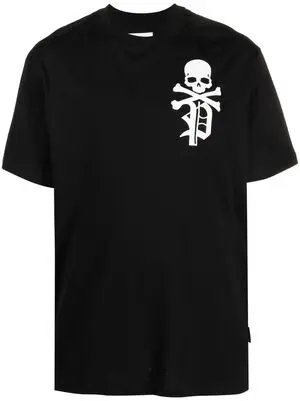 Philipp Plein Ss Skull & Bones Round-neck T-shirt - Black
