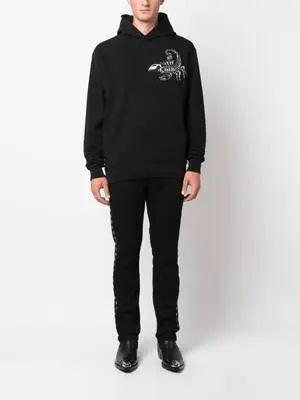 Philipp Plein Scorpion Appliqué-detail Cotton Hoodie