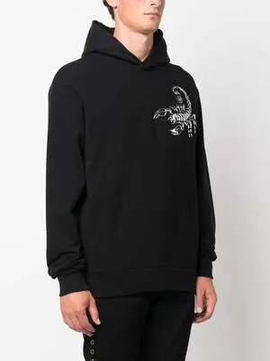 Philipp Plein Scorpion Appliqué-detail Cotton Hoodie