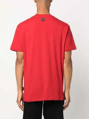 Philipp Plein Skull&bones-print Cotton T-shirt - Red