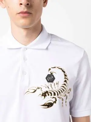 Philipp Plein Scorpion Cotton Polo Shirt