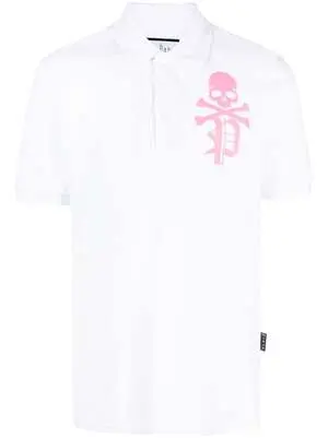 Philipp Plein Skull & Bones Polo Shirt - White