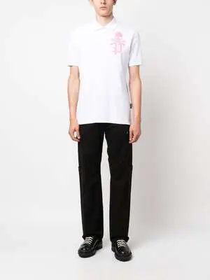 Philipp Plein Skull & Bones Polo Shirt - White