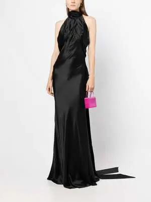 Rachel Gilbert Audrey Halterneck Gown - Black